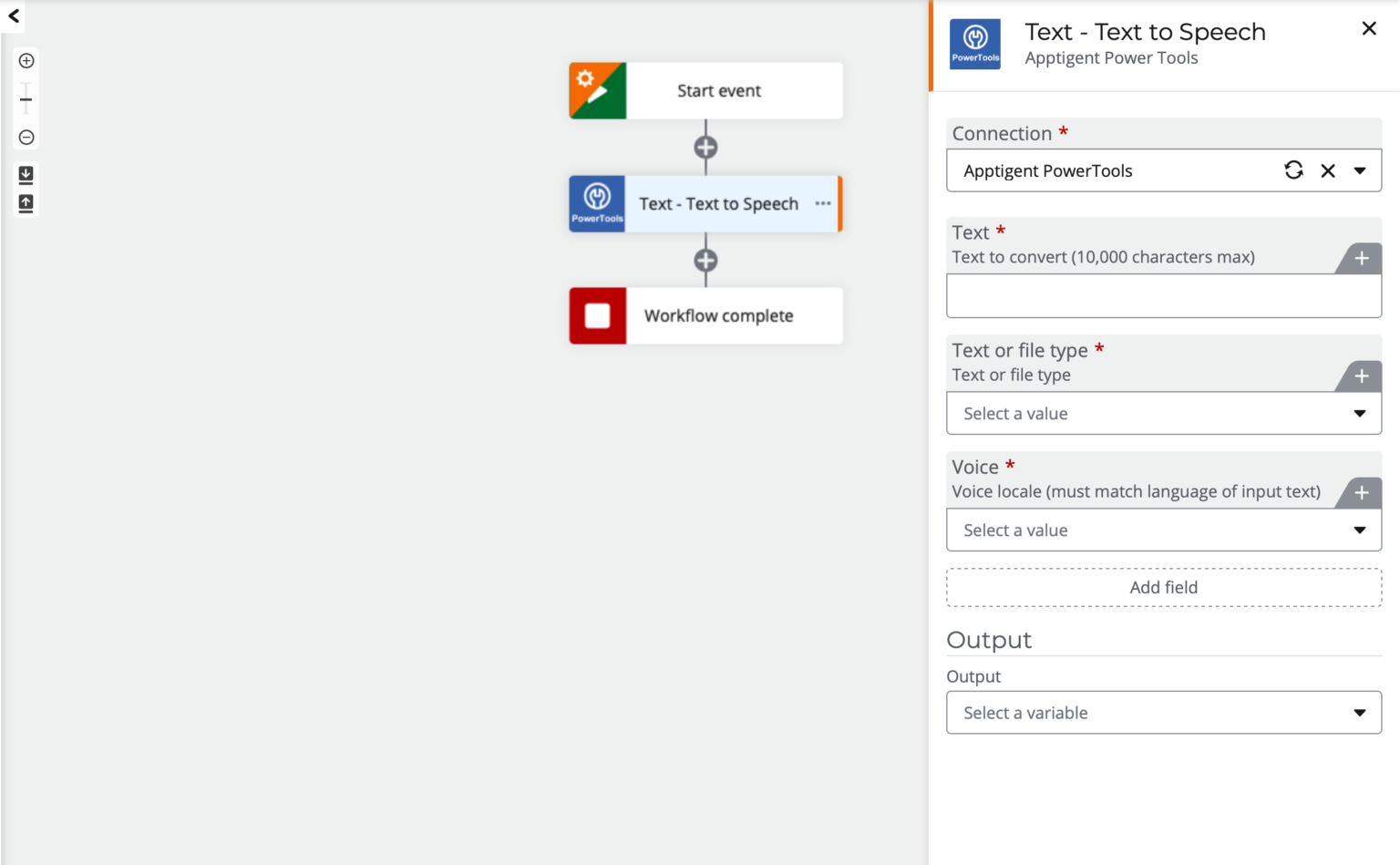 Text To Speech | PowerTools | Workflow Automation Plugin