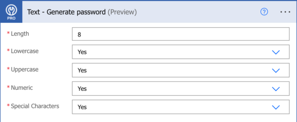 Generate Password | PowerTools | Workflow Automation Plugin