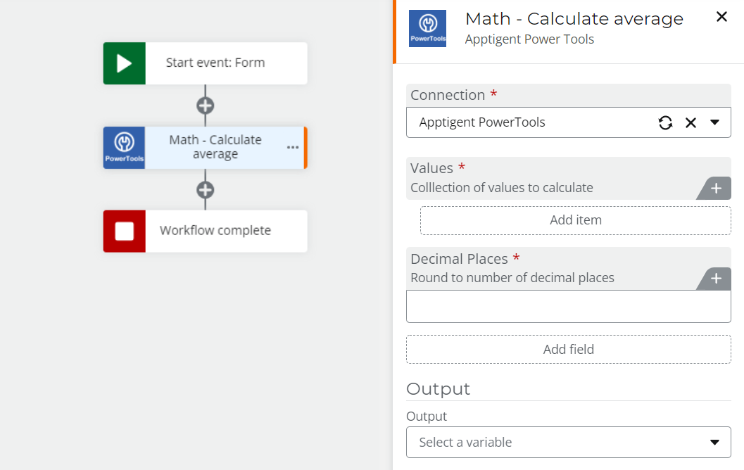 Calculate Average Powertools Workflow Automation Plugin