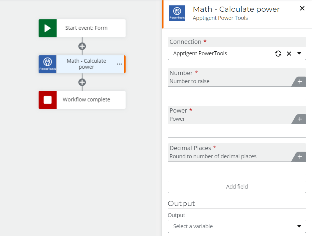 Calculate Power | PowerTools | Workflow Automation Plugin