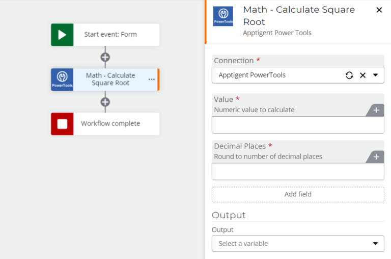Calculate Square Root | PowerTools | Workflow Automation Plugin