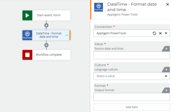 Format Date Time | PowerTools | Workflow Automation Plugin