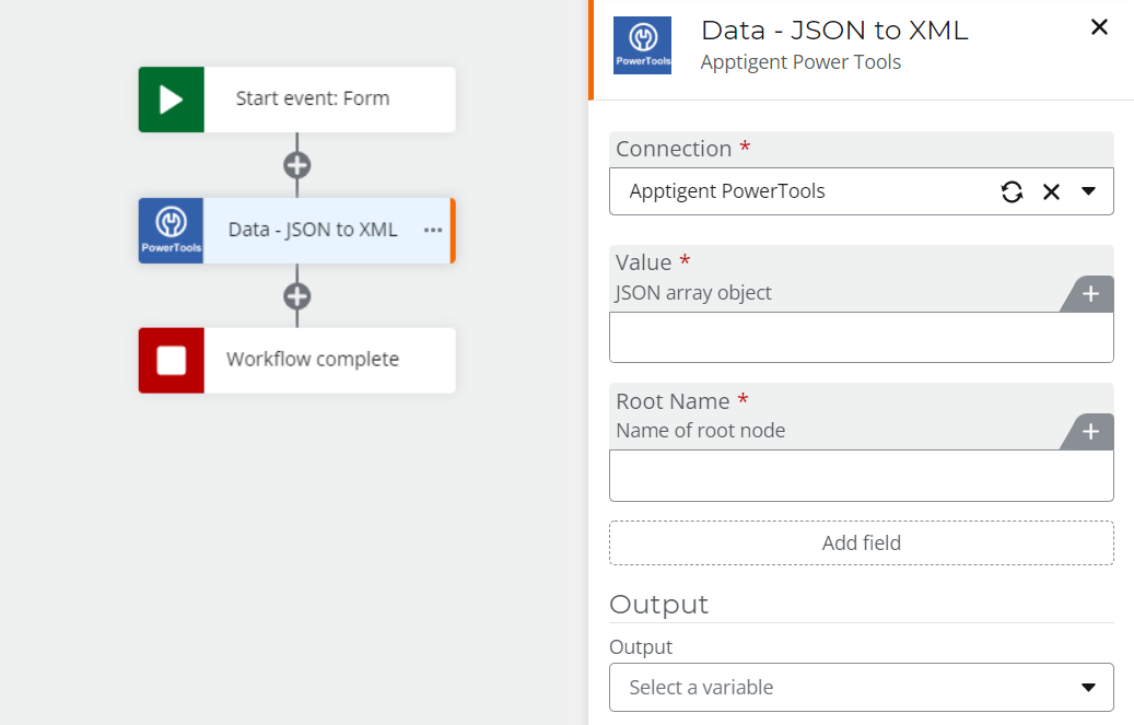 Convert A Json Object To An Xml String Powertools Automation Plugin