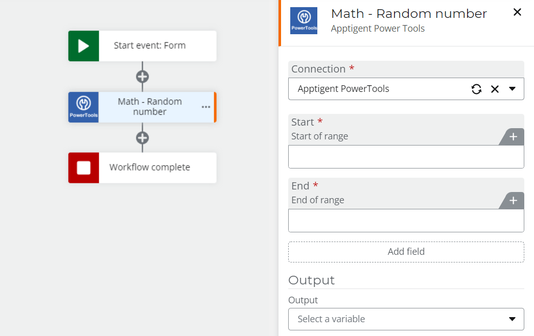 Random Number | PowerTools | Workflow Automation Plugin