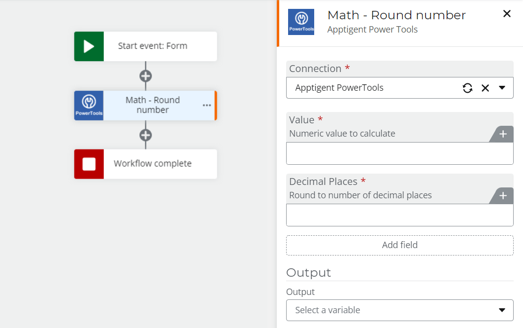 Round Number | PowerTools | Workflow Automation Plugin