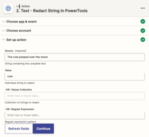 Redact String | PowerTools | Workflow Automation Plugin